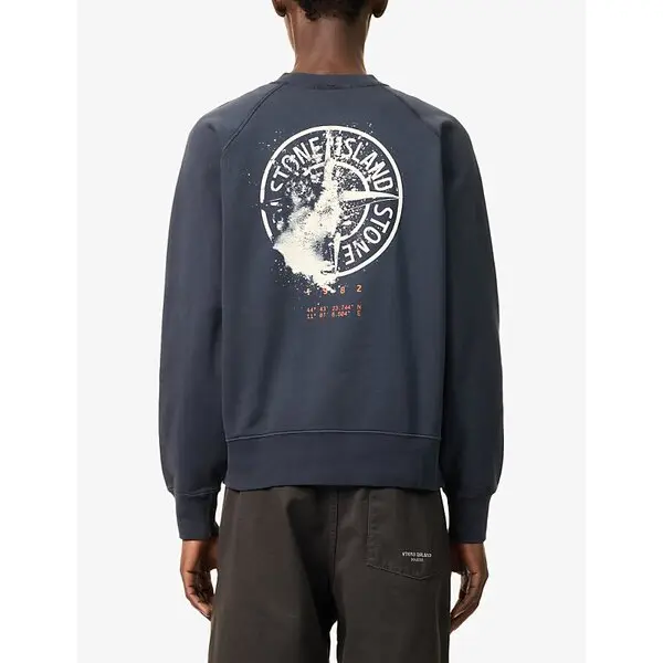 Stone Island Cotton-jersey Sweatshirt With Compass Logo Detail