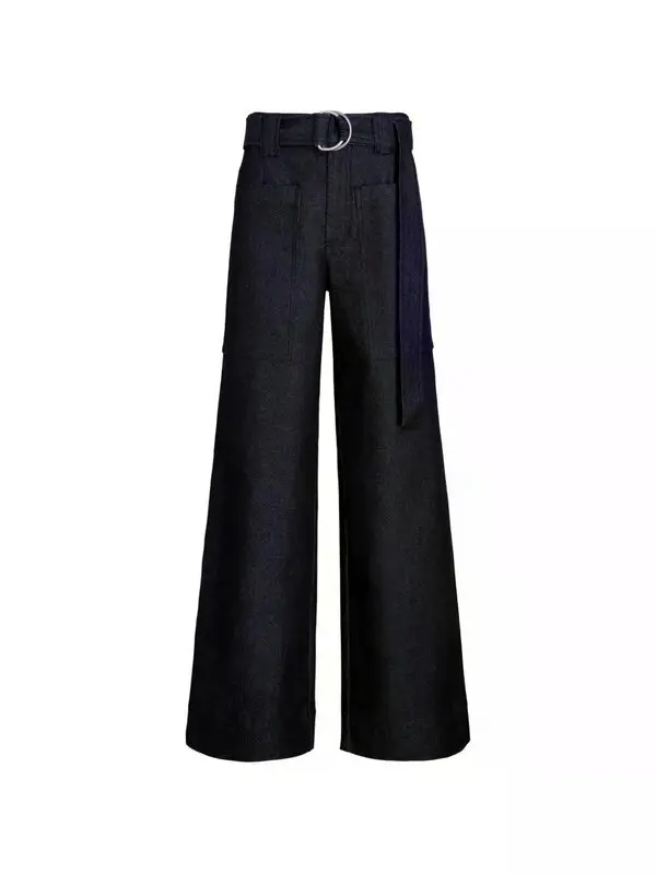 Proenza Schouler White Label Lina Trousers In Stretch Twill - Blue
