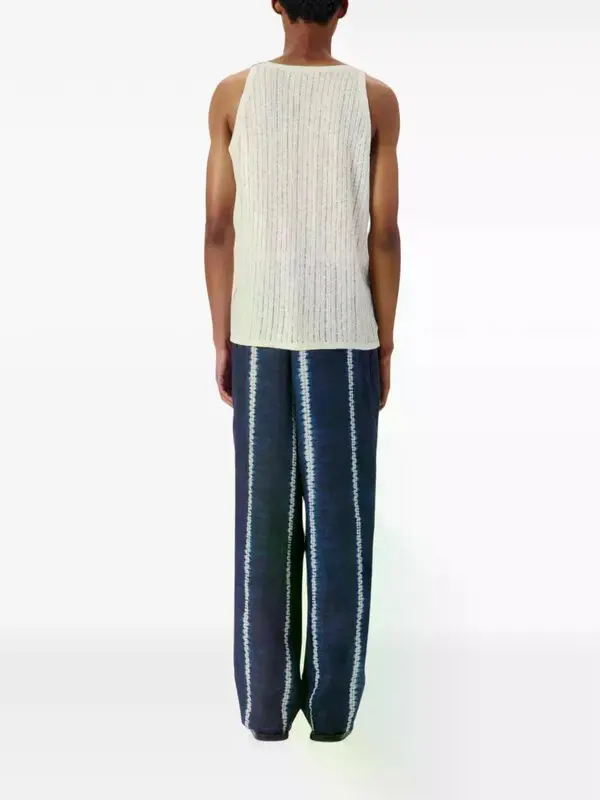 Commas Shibori Stripe Linen Trousers