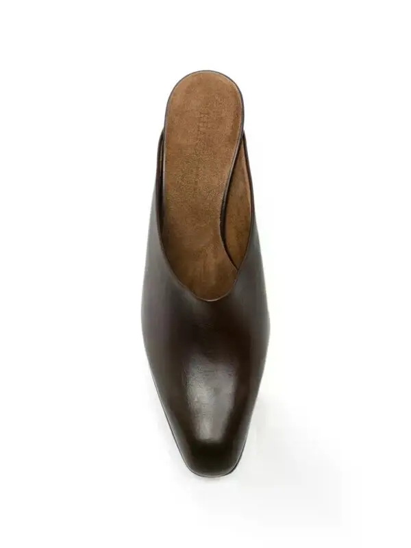 Khaite Square-toe Block Heel Mules