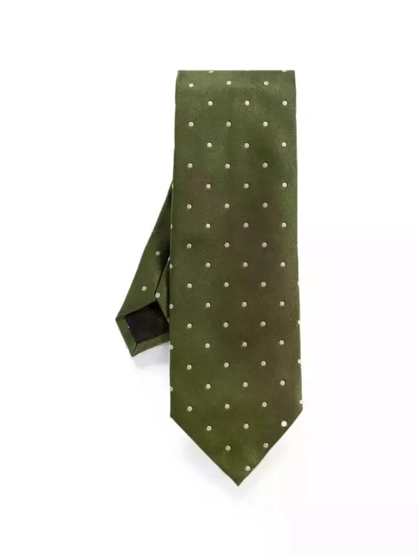 TOM FORD Polka-dot Silk Tie - Green