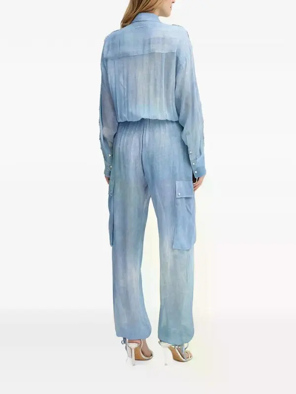 ERMANNO FIRENZE Lace-panelled Cargo Jumpsuit