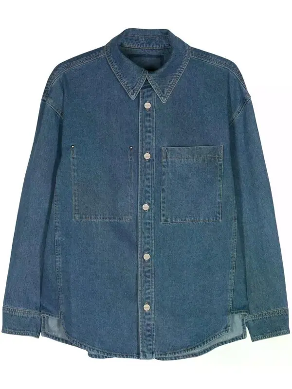 WOOYOUNGMI Floral-print Denim Shirt