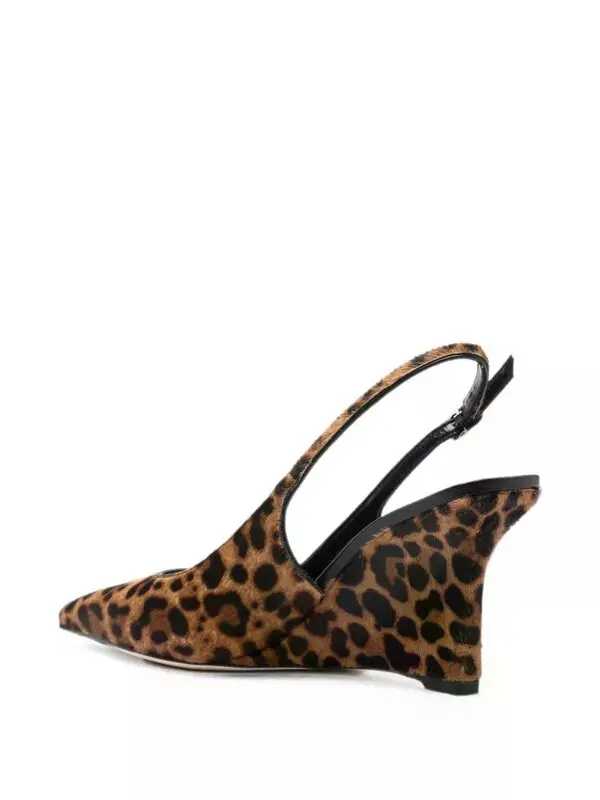 STUART WEITZMAN Vinnie Leopard-print Wedge Pumps