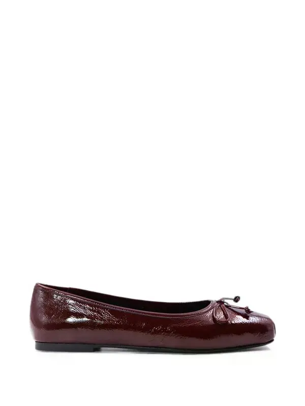NOTABENE Serena Square-toe Ballet Flats - Red