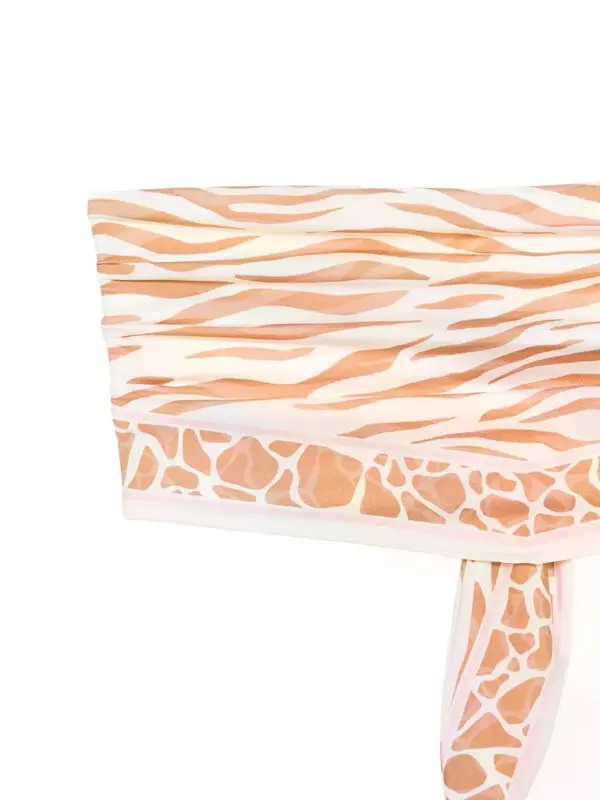 MC2 SAINT BARTH Animal Print Bandeau Bikini