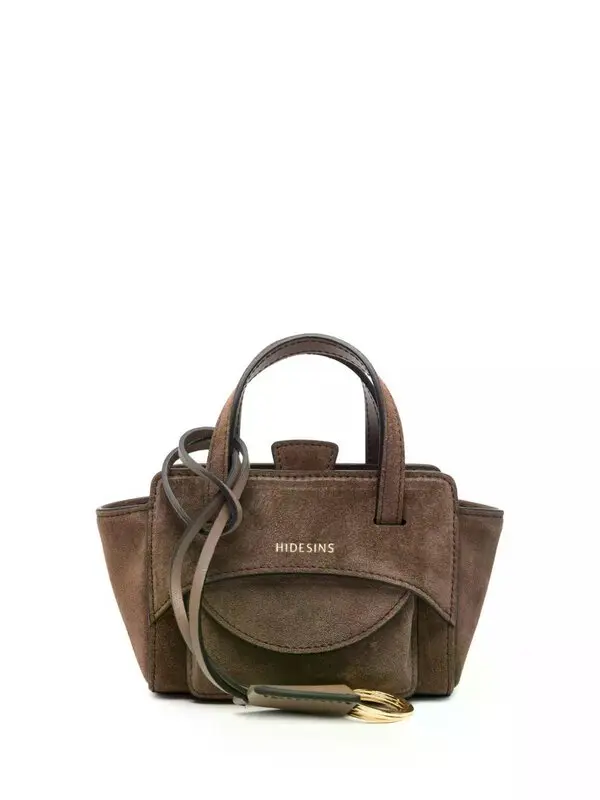 HIDESINS Mini Logo-print Suede Tote Bag