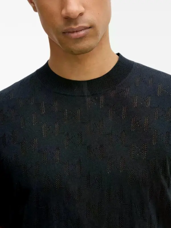 Karl Lagerfeld Logo-perforated Cotton T-shirt