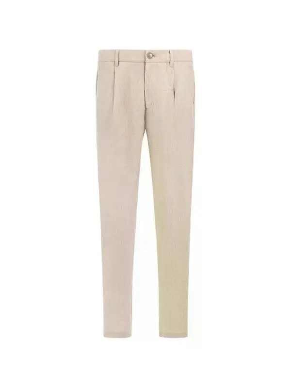 Herno Linen Fade Effect Tailored Trousers