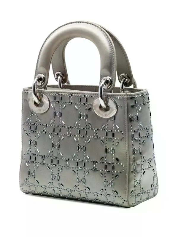 Dior Mini Lady Satchel - Grey