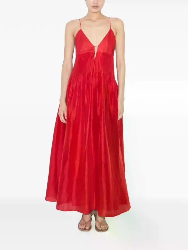Tory Burch Logo-detail Maxi Dress - Red