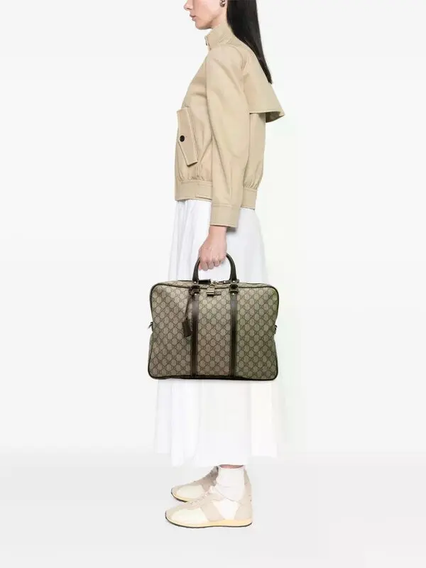 Gucci Gg Supreme Business Bag - Neutrals