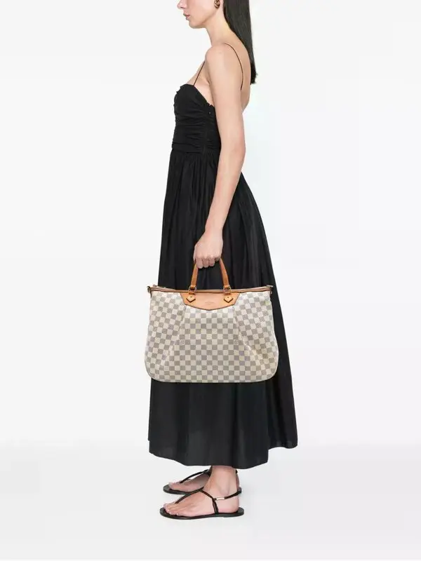 LOUIS VUITTON Damier Azur Siracusa Gm Satchel - White