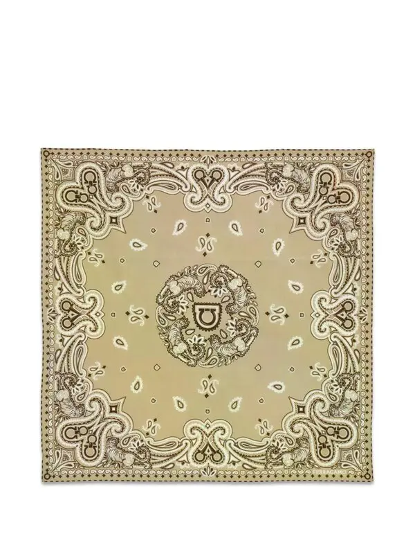 FERRAGAMO Arabesque Print Bandana - Neutrals