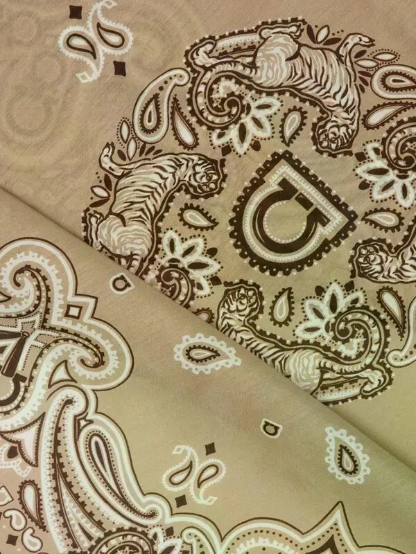 FERRAGAMO Arabesque Print Bandana - Neutrals
