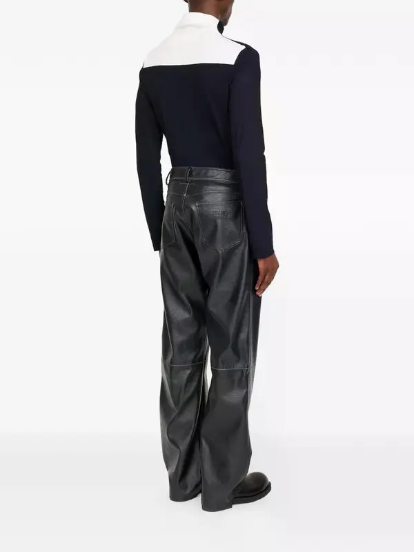 MAISON MARGIELA Leather-effect Trousers