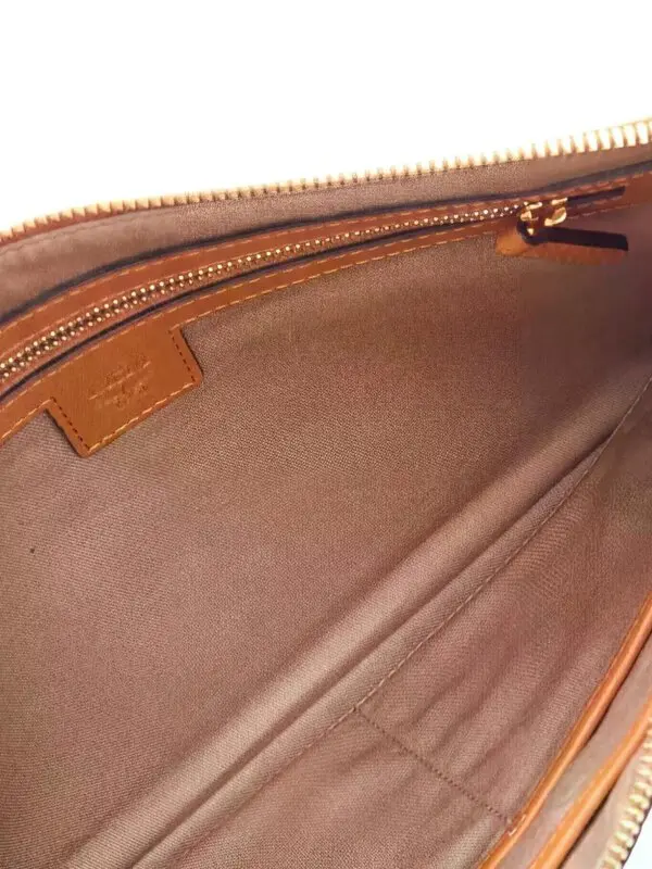 Mcm Visetos Leather Clutch Bag