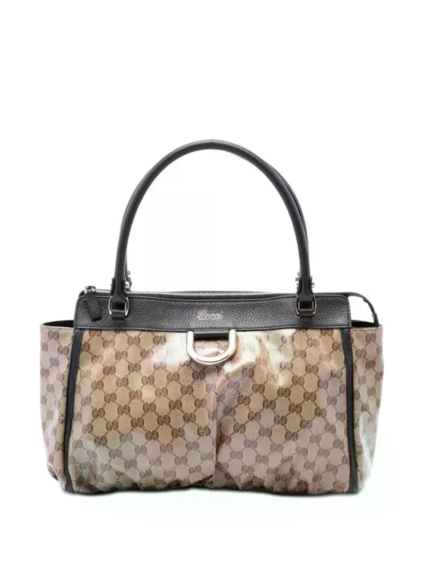 Gucci Gg Crystal Abbey D Ring Tote Bag - Neutrals