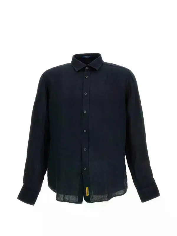 B.D.BAGGIES Linen Long-sleeve Shirt - Blue