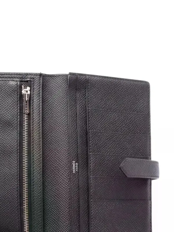 Hermès 2022 Bearn Soufflet Monochrome Wallet - Grey