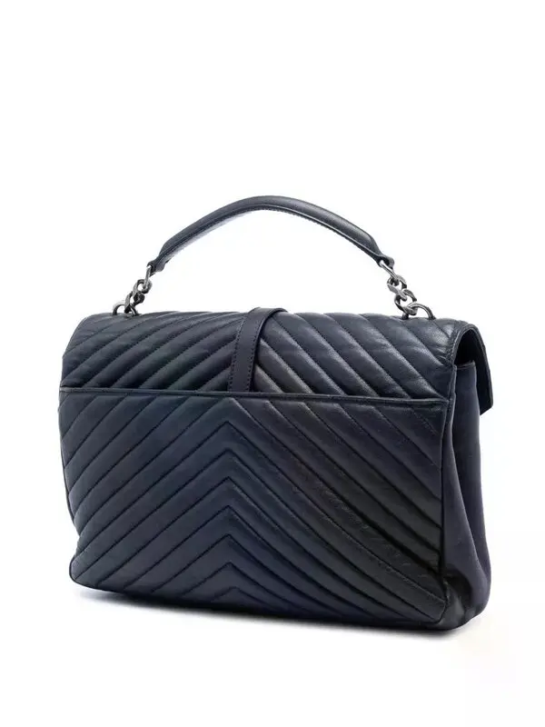Saint Laurent Monogram College Satchel - Blue