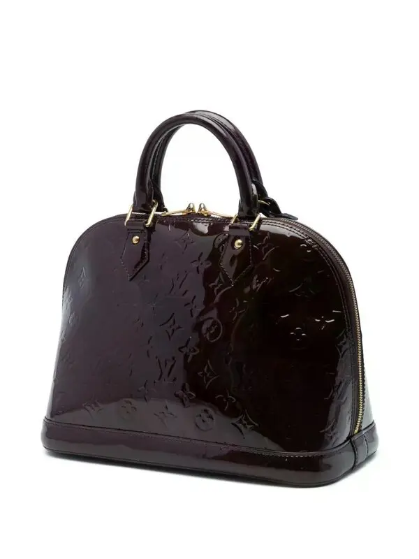 LOUIS VUITTON Monogram Vernis Alma Pm Handbag - Purple