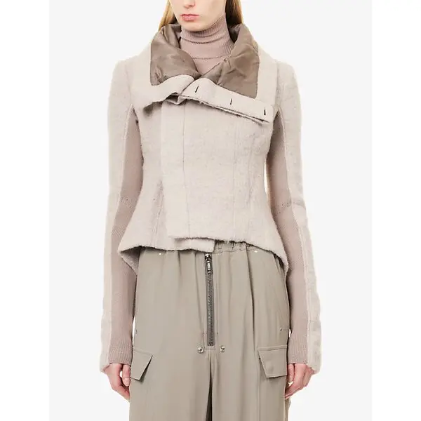 Rick Owens Naska Buttoned Wool-blend Jacket