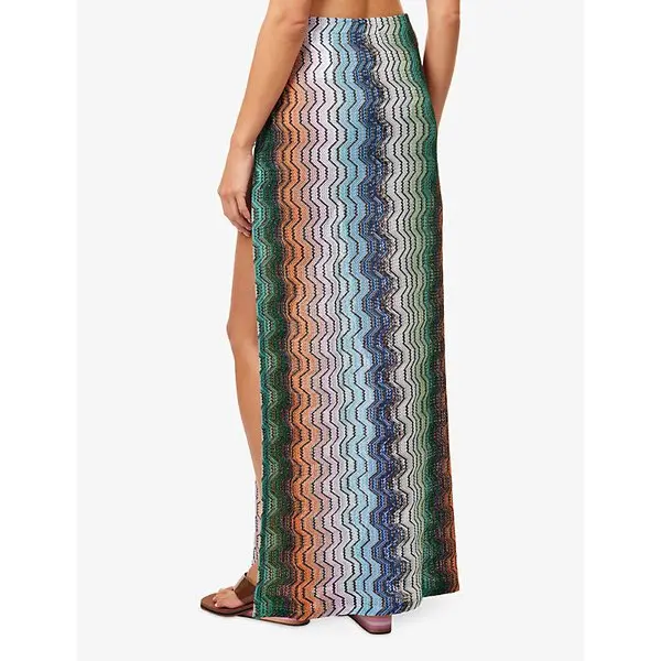 Missoni Lamé Knitted Maxi Skirt