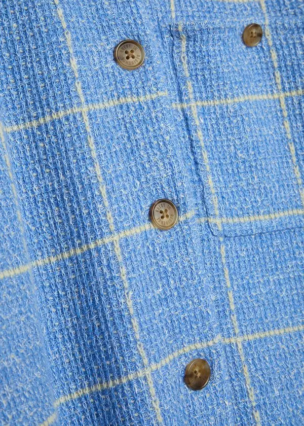 Guest In Residence Plaid Cashmere And Linen-blend Shirt
