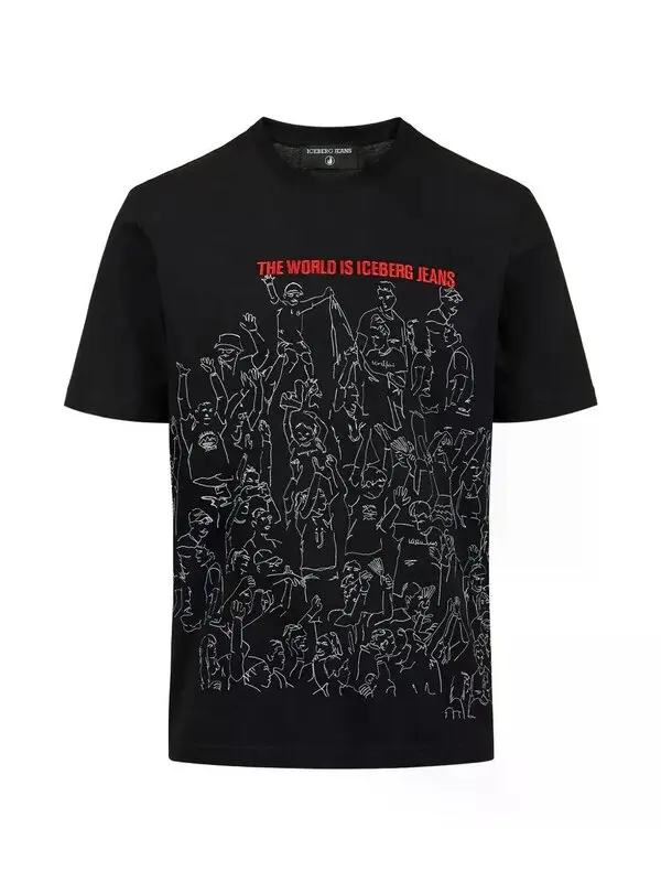 Iceberg Graphic-print Crew-neck T-shirt