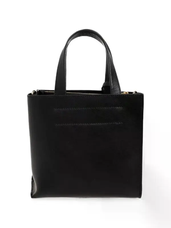 Furla Mini Divide Logo-lettering Leather Tote Bag - Black