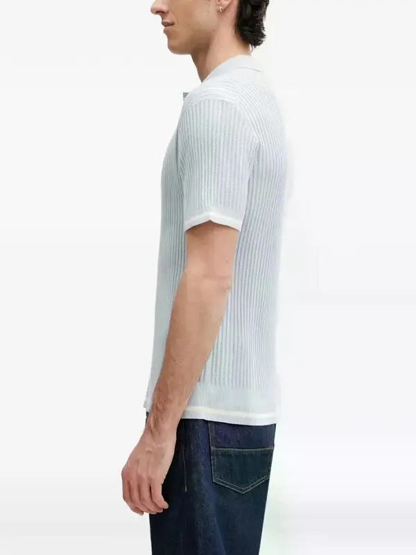 Filling Pieces Ribbed-knit Polo Shirt
