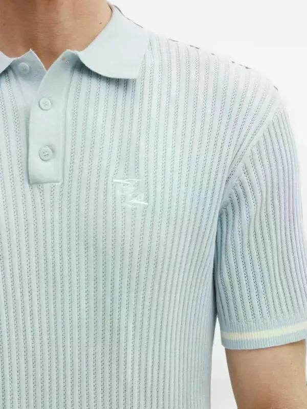 Filling Pieces Ribbed-knit Polo Shirt