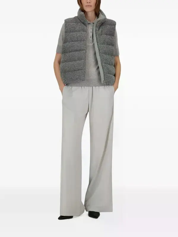 Herno Ribbed Knit Polo Shirt - Grey