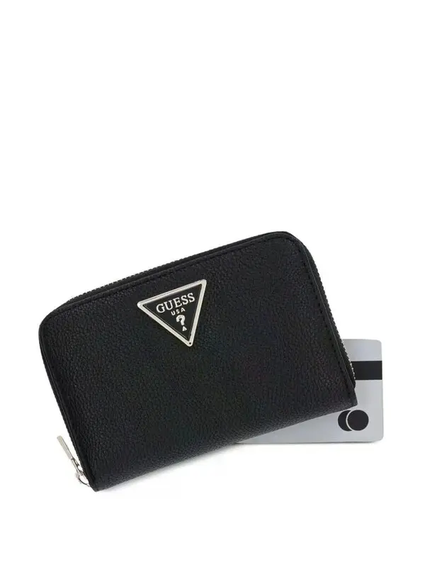Guess Logo-plaque Zip-around Wallet