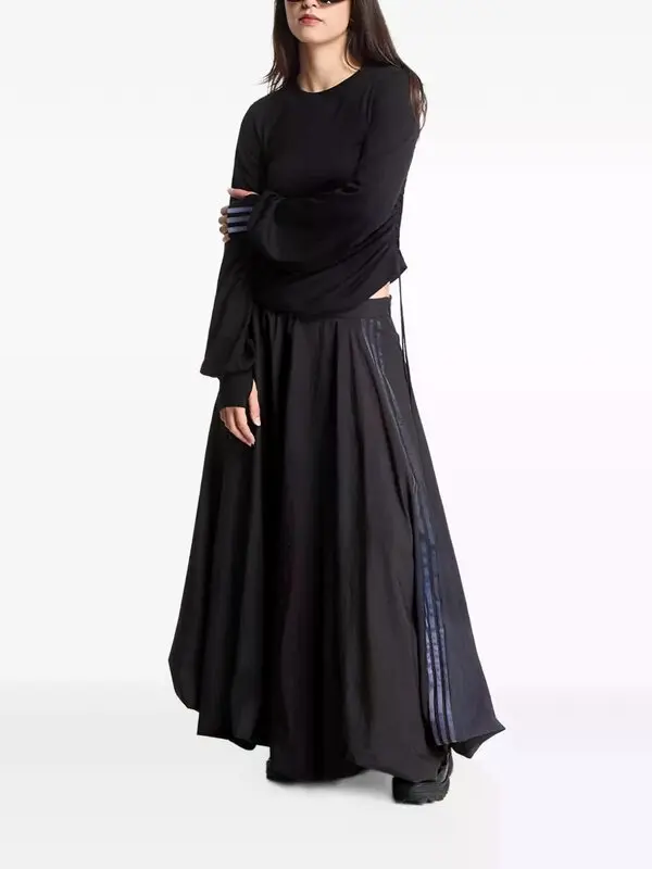 Y3 Cinched Drape Long-sleeve Top - Black