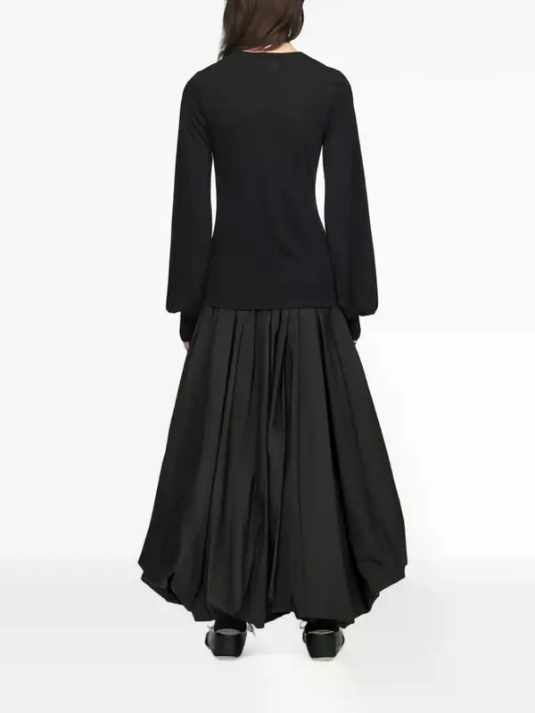 Y3 Cinched Drape Long-sleeve Top