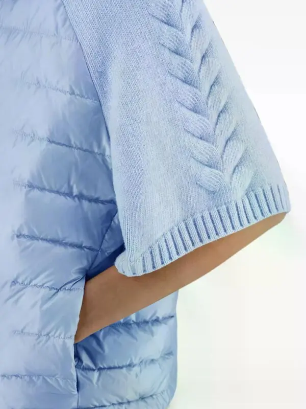 Herno Quilted Cable-knit Jacket - Blue