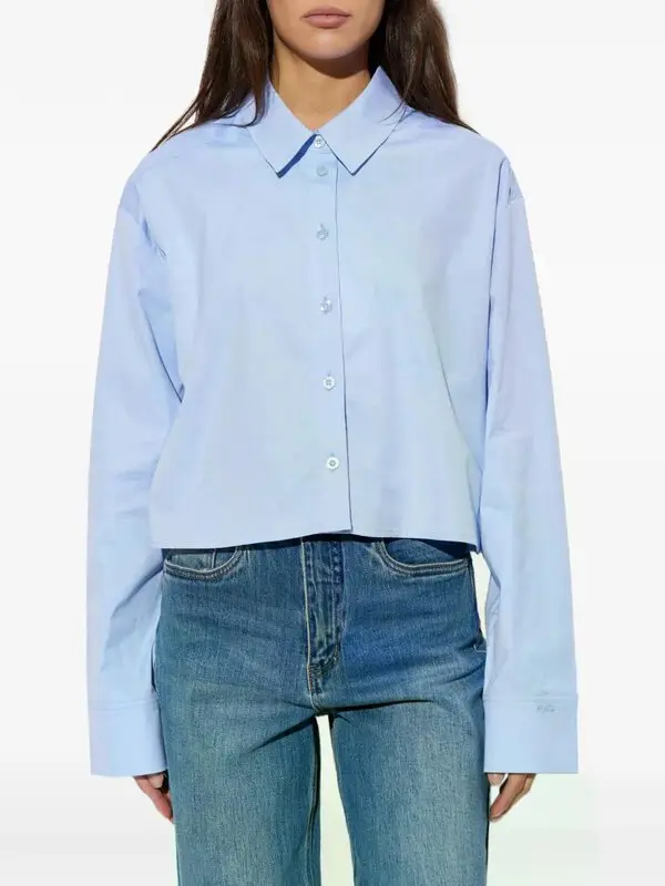 GESTUZ Cropped Cotton Shirt