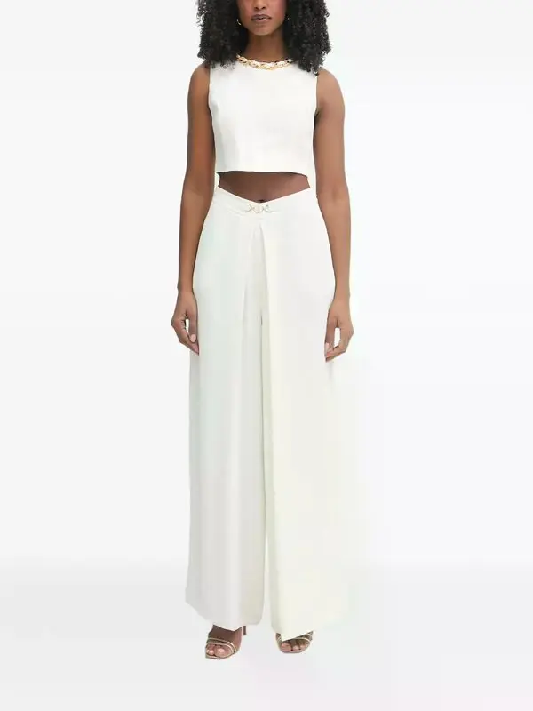 FRACOMINA Logo Plaque Palazzo Pants