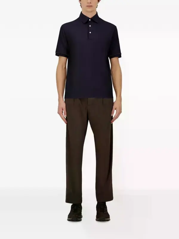Herno Wool Polo Shirt - Blue