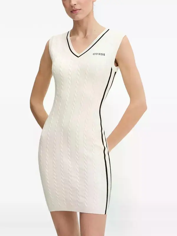 Guess Cable Knit Sleeveless Mini Dress