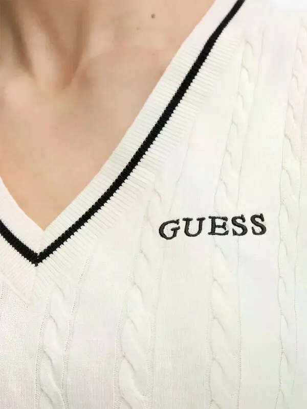 Guess Cable Knit Sleeveless Mini Dress