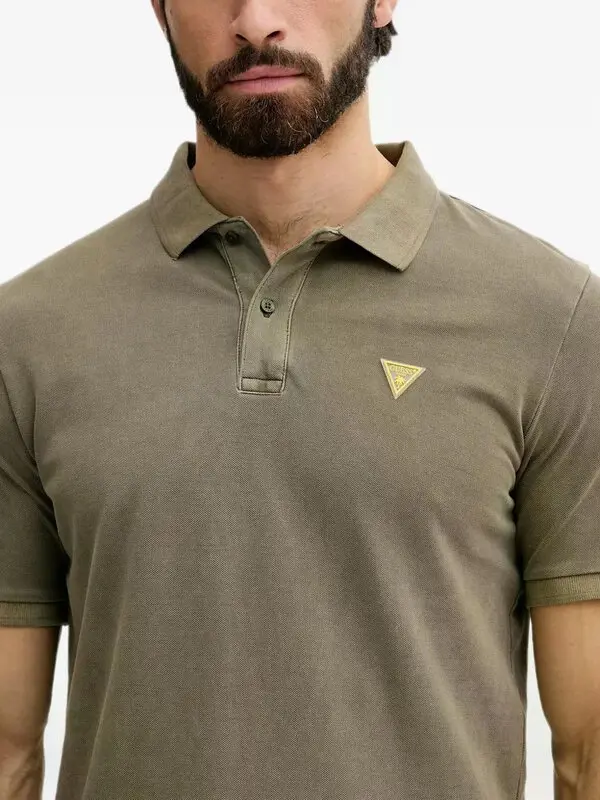 Guess Logo-patch Piqué Polo Shirt