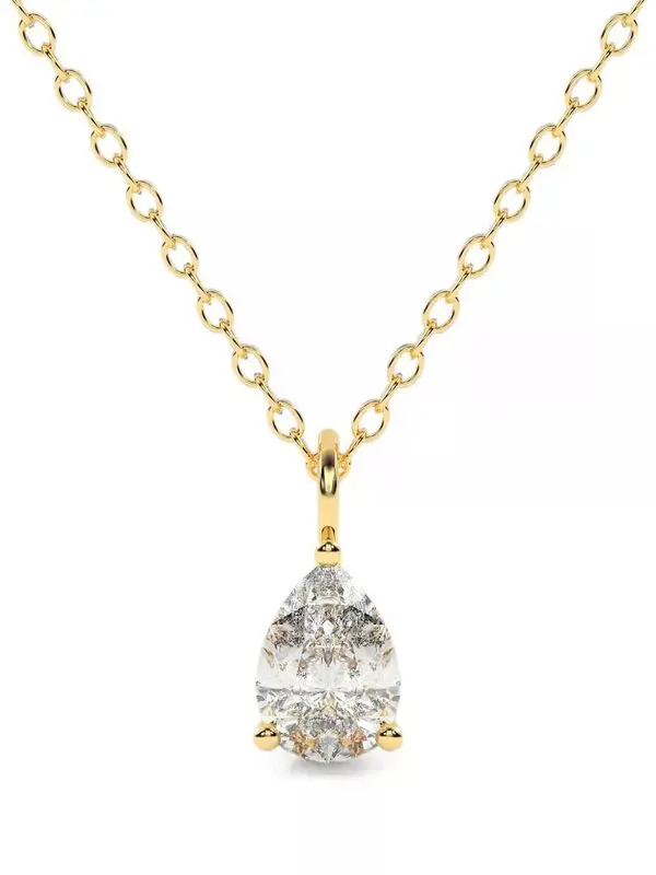 Diamond Essentials 14k Yellow Pear-cut Diamond Pendant Necklace
