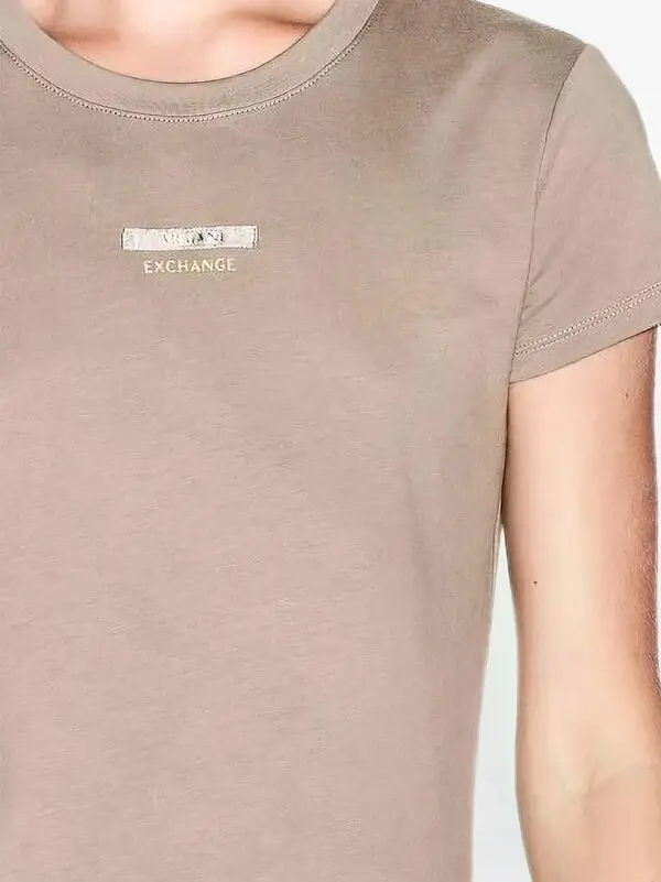 Armani Exchange Logo Patch T-shirt - Brown