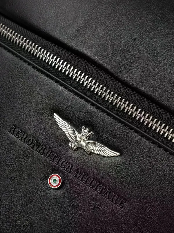 AERONAUTICA MILITARE Logo Plaque Zip Pocket Backpack