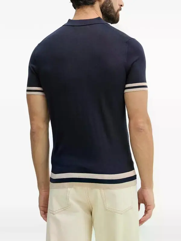 Guess Striped-trim Short-sleeve Polo Shirt