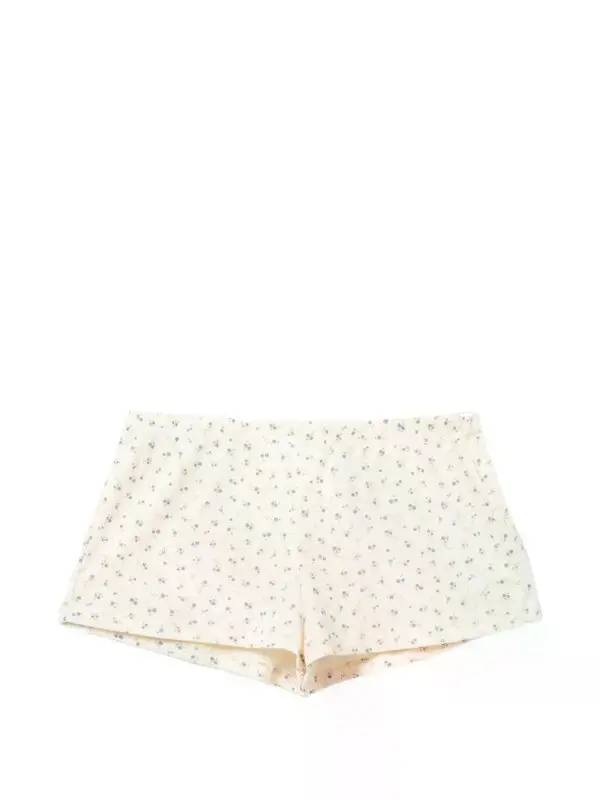 AAPE BY *A BATHING APE Floral Print Shorts - Neutrals