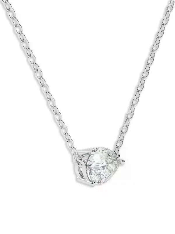 DIAMOND ESSENTIALS 14k White Gold Pear-cut Diamond Necklace